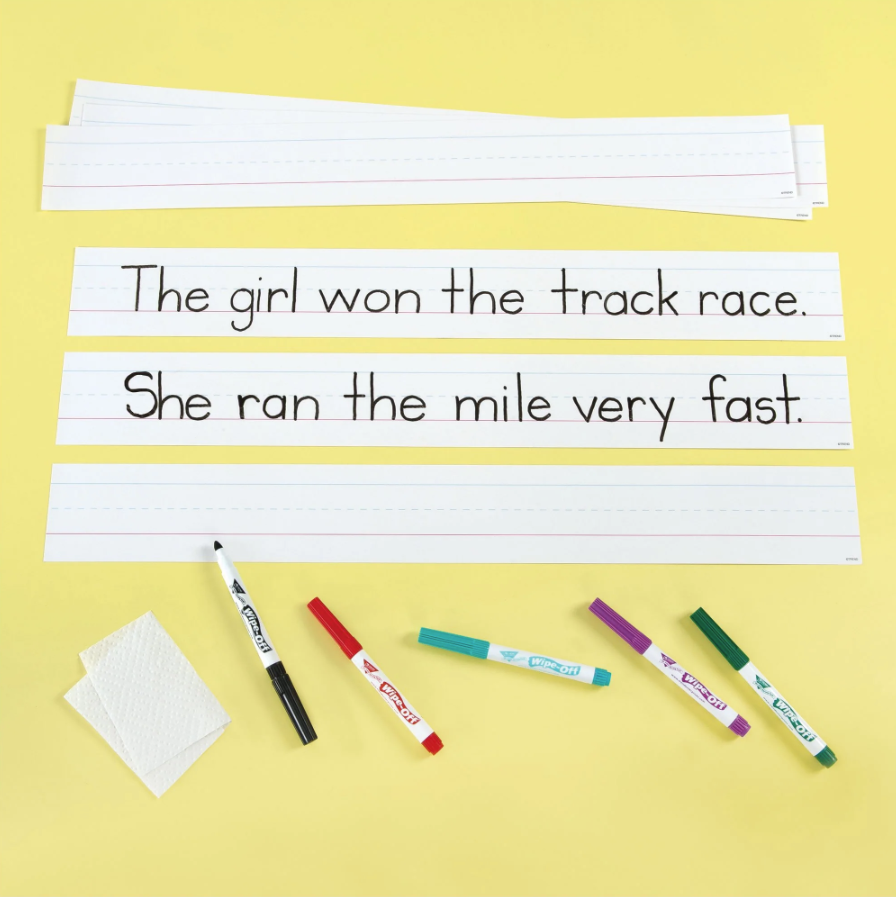 White Wipe-Off® Sentence Strips 24" – The Reading League Shop